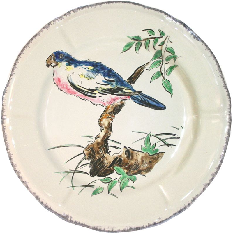 Assiette plate Perroquet 0113CP2726 Grands Oiseaux - Gien ...