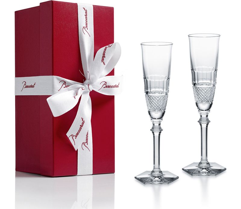 Boîte/2 flûtes à champagne 2807400 Diamant - Baccarat - Cristallerie de ...